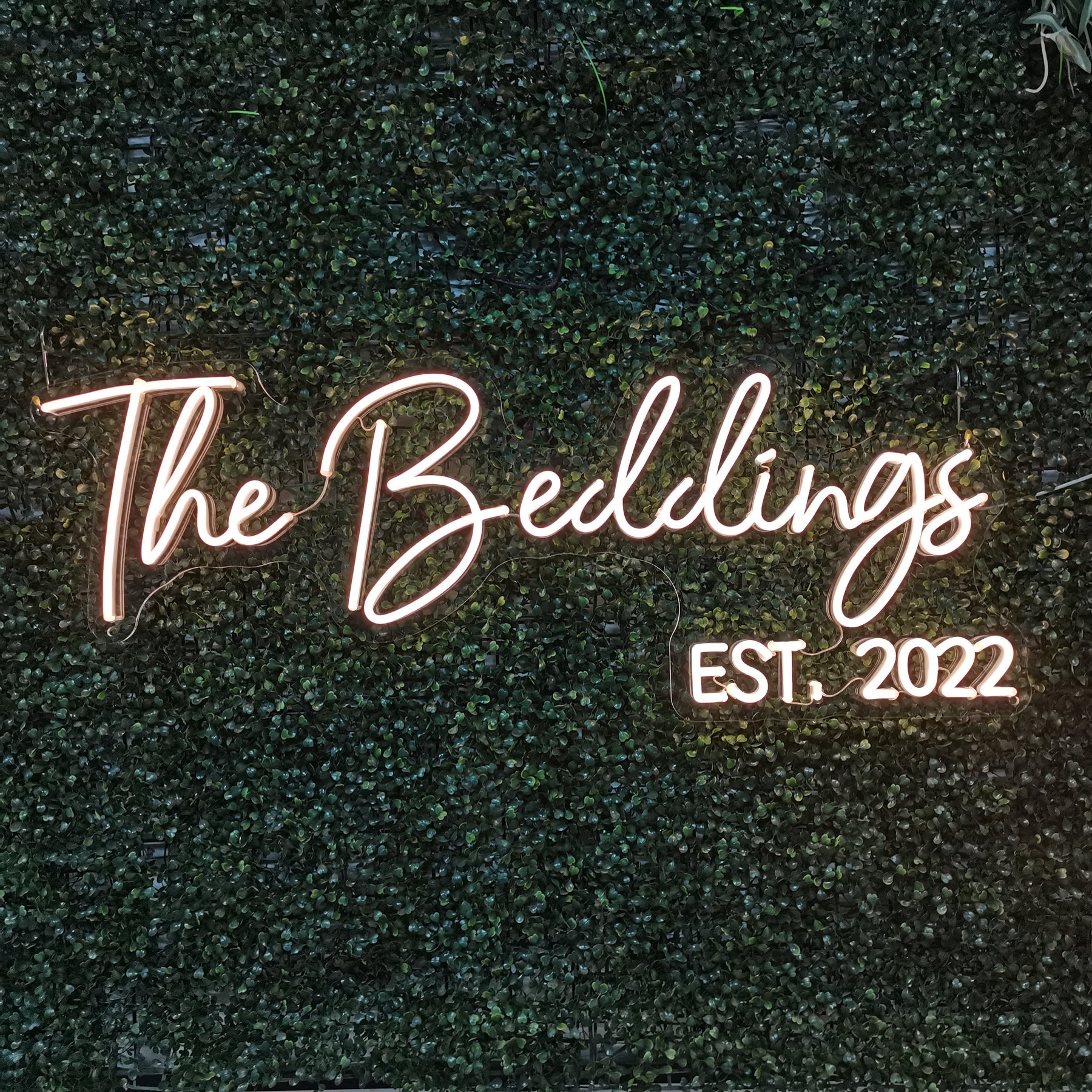 Wedding Neon Sign with EST Year – Neon On Demand
