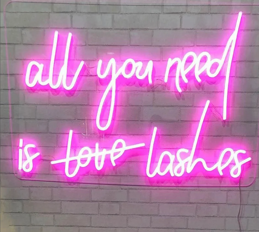 All you need is lashes | Neon Sign Aesthetic | TikTok Room – Neon On Demand