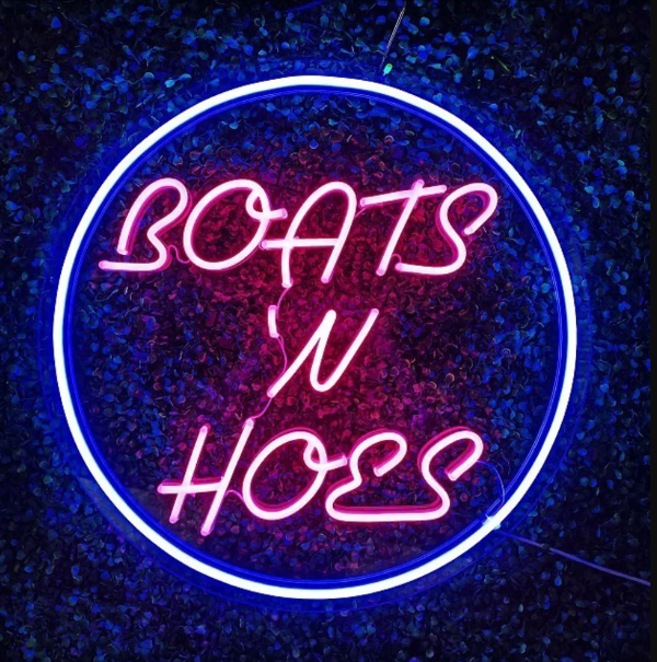 Business Neon Sign CIRCLE LOGO | Salon Signage | Beauty salon Neon Sig ...