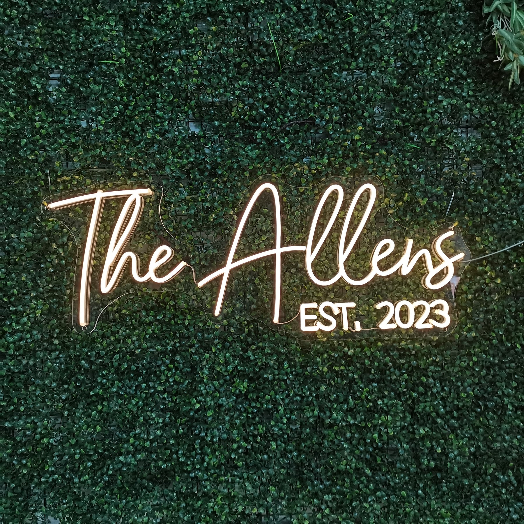 Wedding Neon Sign with EST Year – Neon On Demand