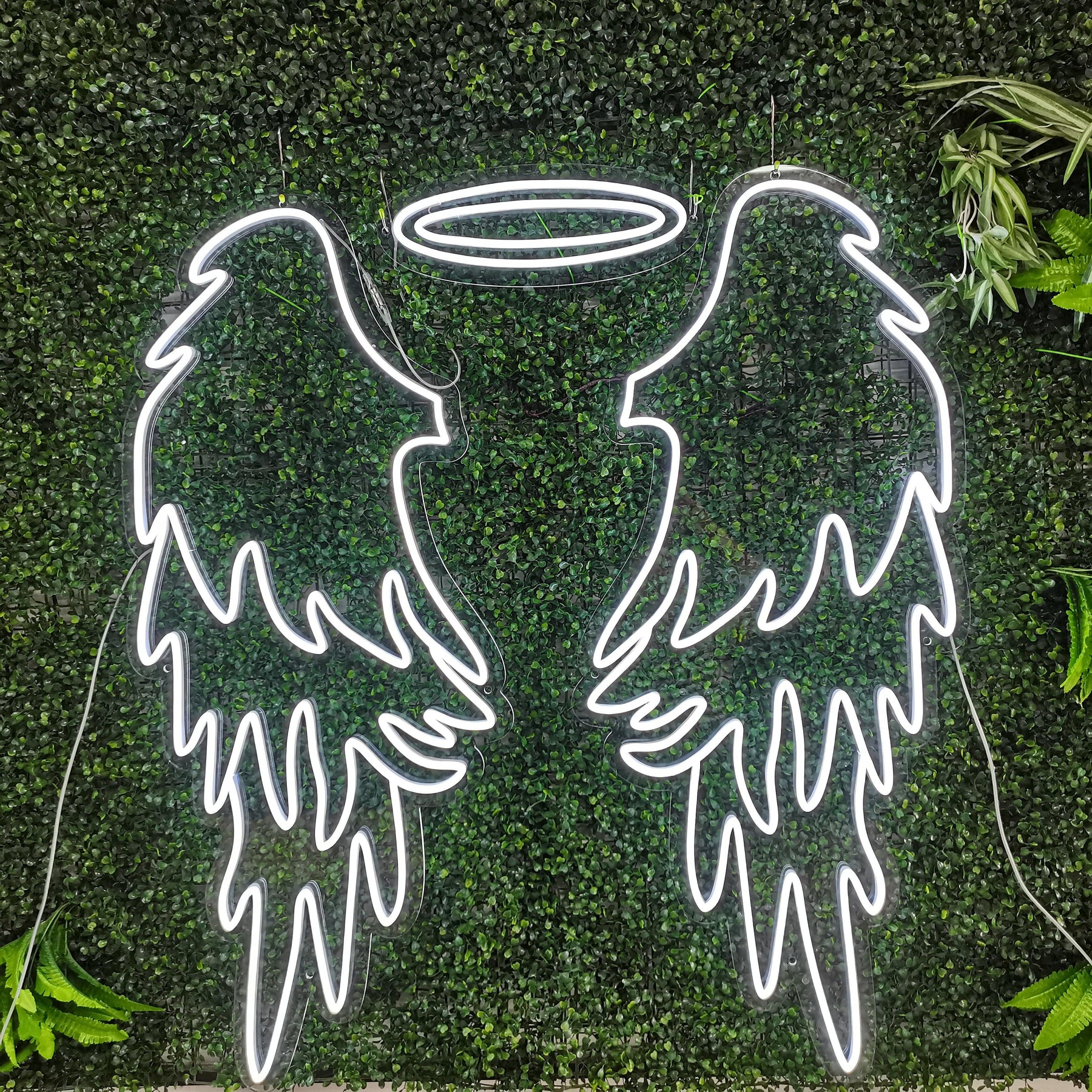 Angel Wings and Halo neon sign custom, Angel Wings neon sign, Nimbus n ...
