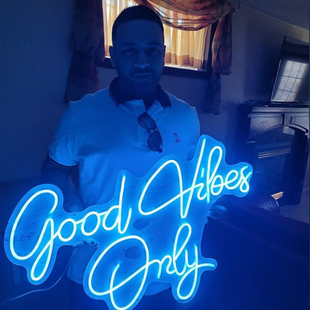 Good Vibes Only Neon Sign,Led Sign for Bedroom,Neon Bar Sign,Home Room ...