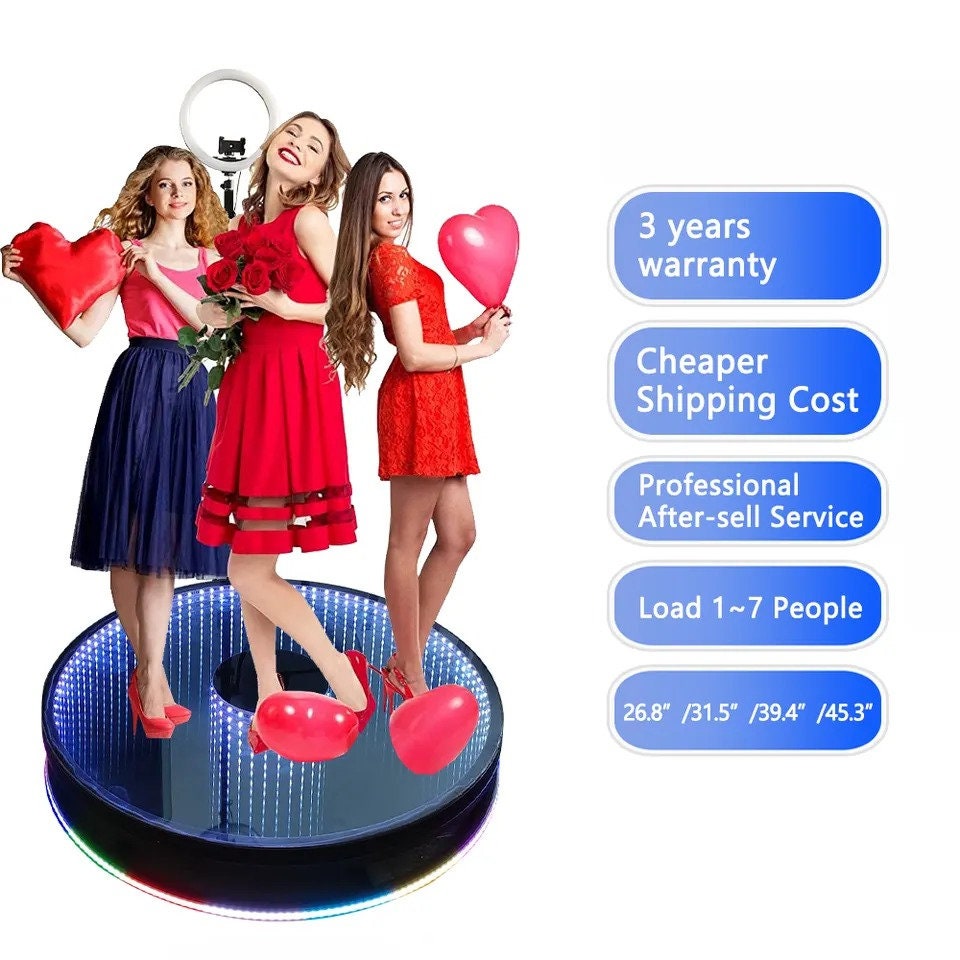 Infinity Glass mirror 360 photo booth | 360 SPINNER photobooth | Photo ...