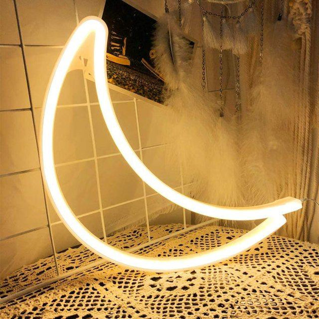 Neon Lighting Sign LED Lightning Shaped Night Light Wall Decor Light O ...